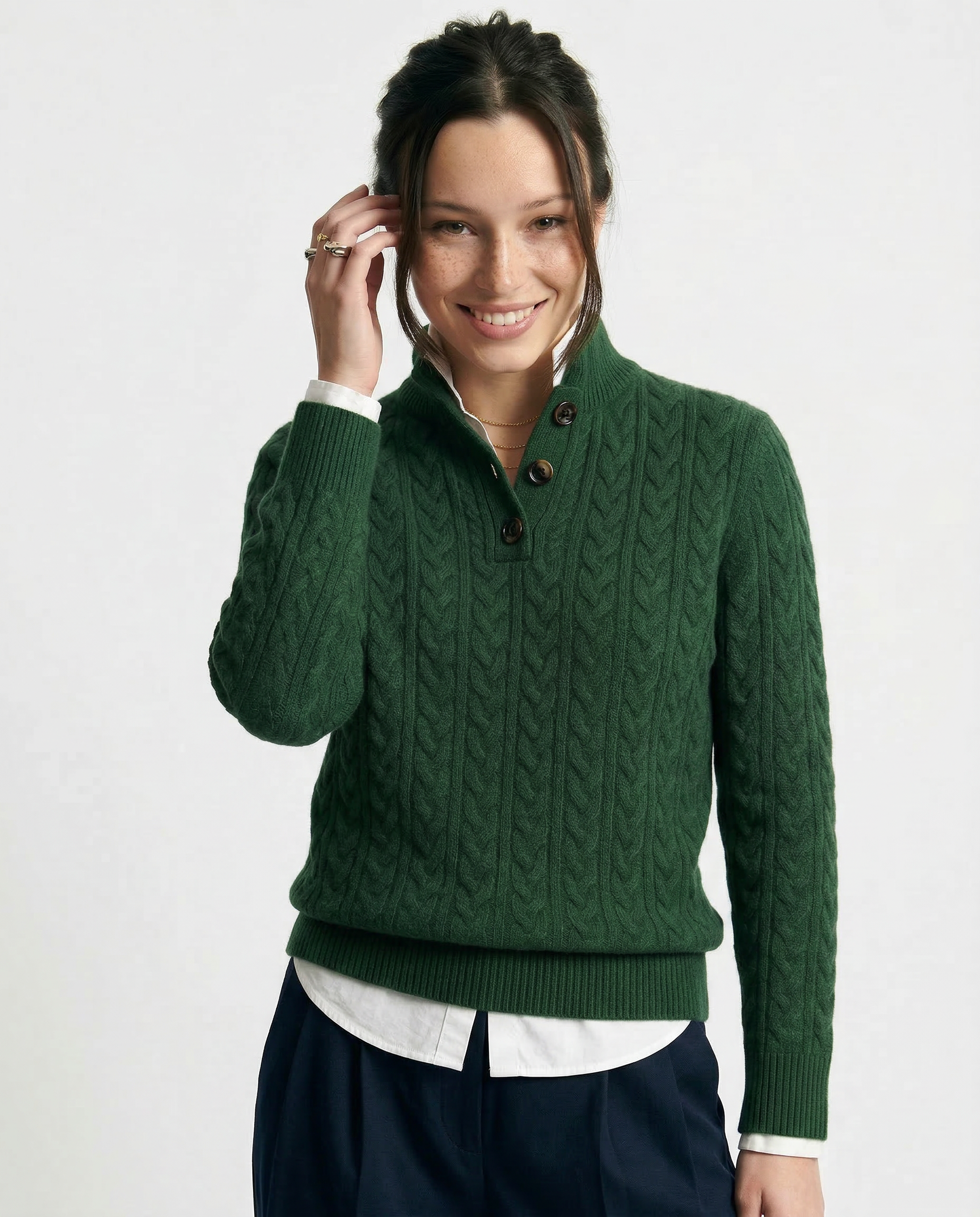Arden Button-Up Cashmere Sweater – Lacceti